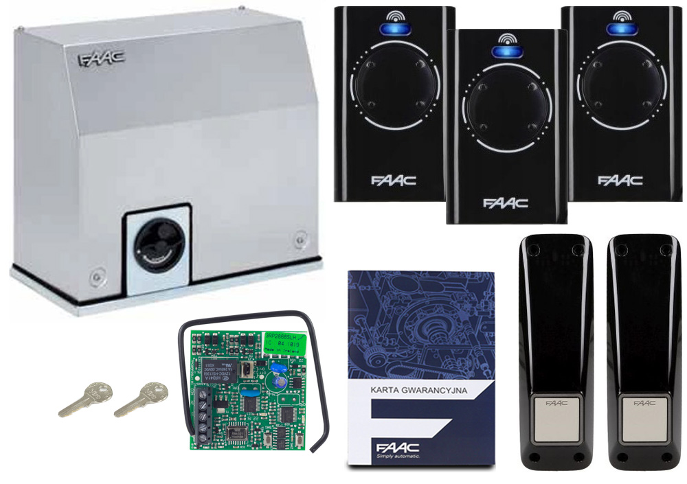 Zestaw NAPĘD FAAC C851 SZYBKI 1800KG 3xPILOT rozwiązania przemysłowe i ...