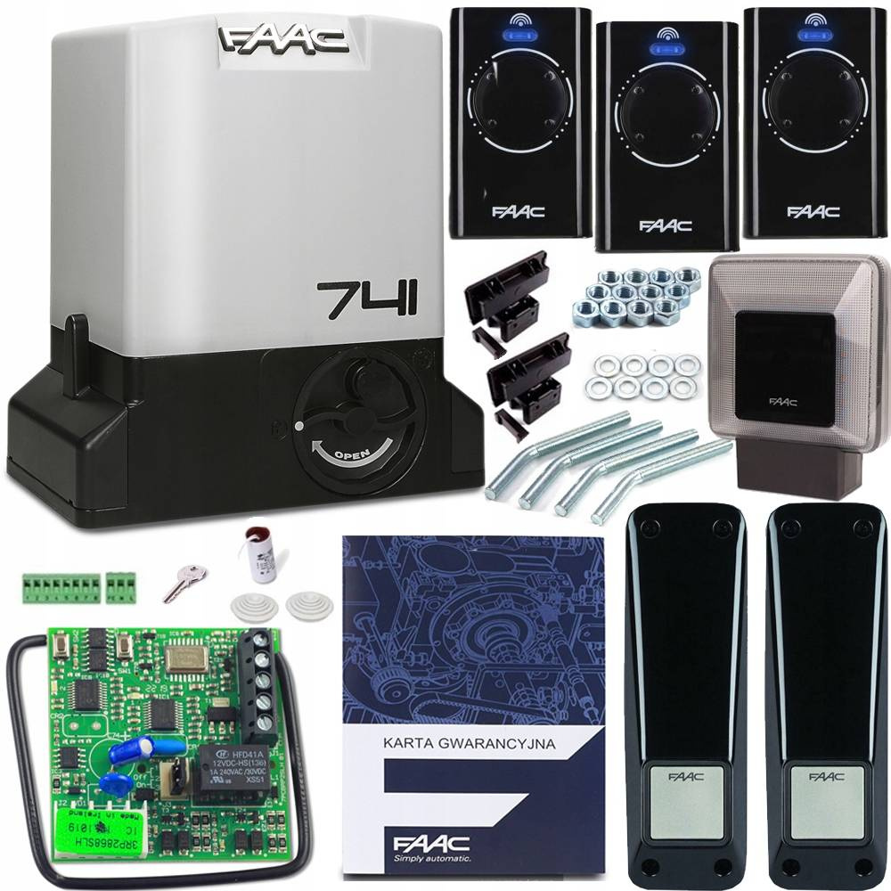 NAPĘD DO BRAM PRZESUWNYCH FAAC DELTA 3 741 LAMPA X LED 3 x PILOT