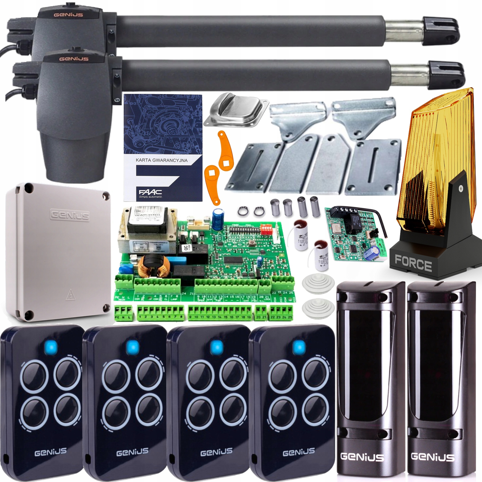 ZESTAW DO BRAMY GENIUS GBAT 400 PILOT LAMPA G-BAT | - ADB Komfort Sklep