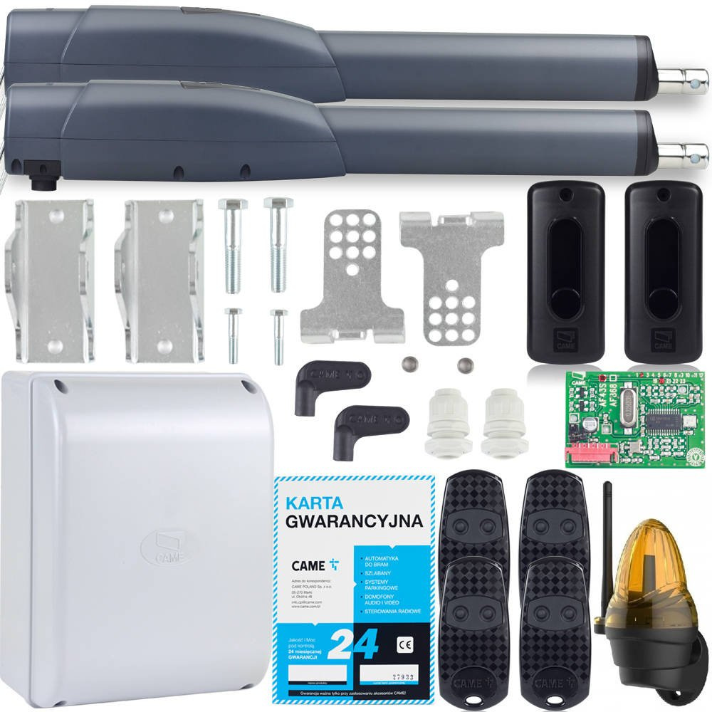 PEŁNY ZESTAW NAPĘD SIŁOWNIK CAME ATS 3M 4 x PILOT LAMPA | ATS30AGS - ADB Komfort Sklep